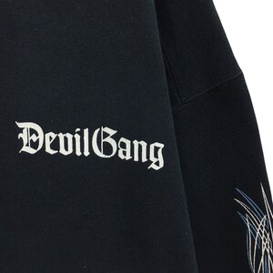 Rare Devil Gang Big Print Logo Spell Out Crewneck Black Color Large ...