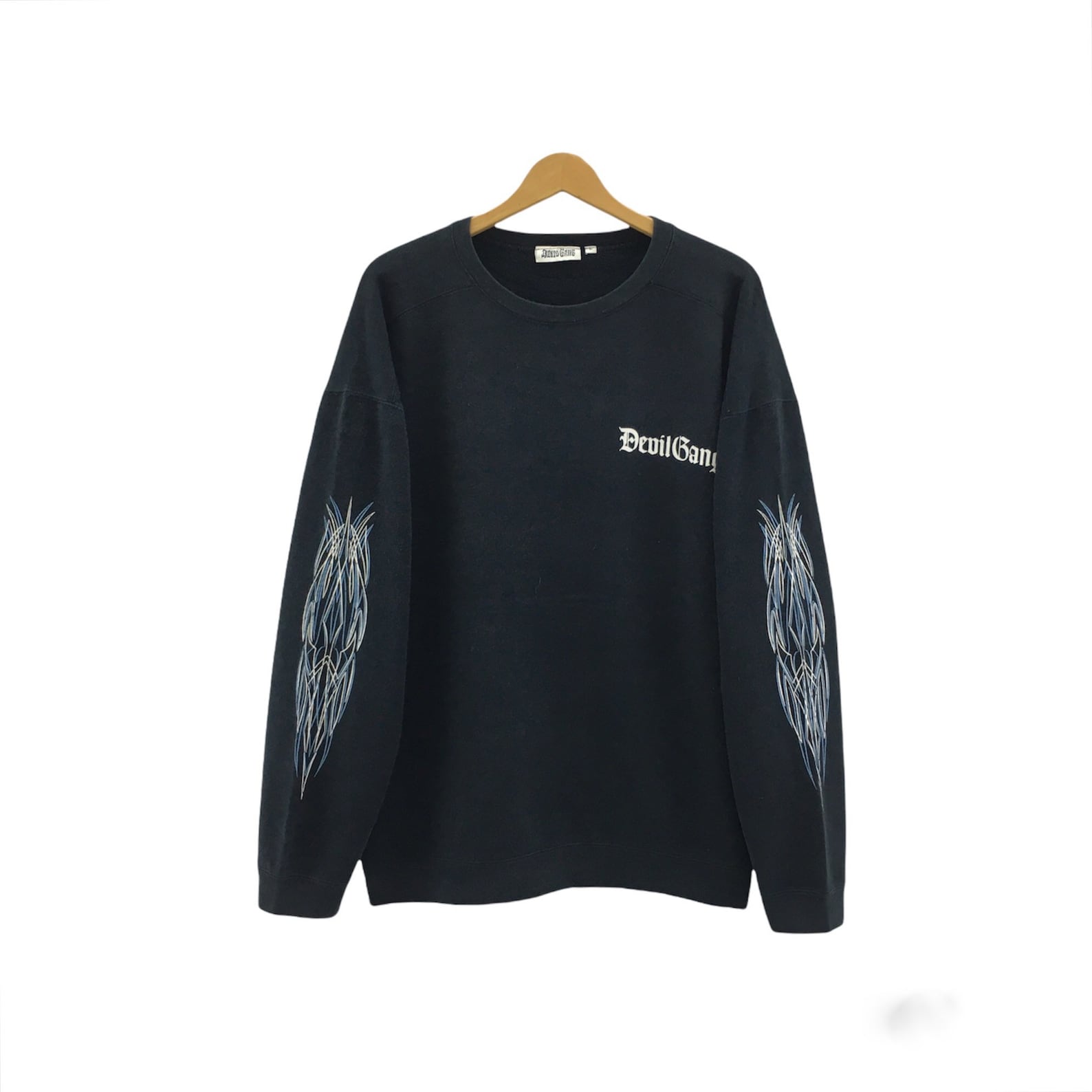 Rare Devil Gang Big Print Logo Spell Out Crewneck Black Color - Etsy