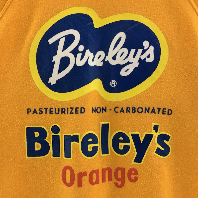 Rare Vintage Drink Bireleys Orange Crewneck Big Logo - Etsy