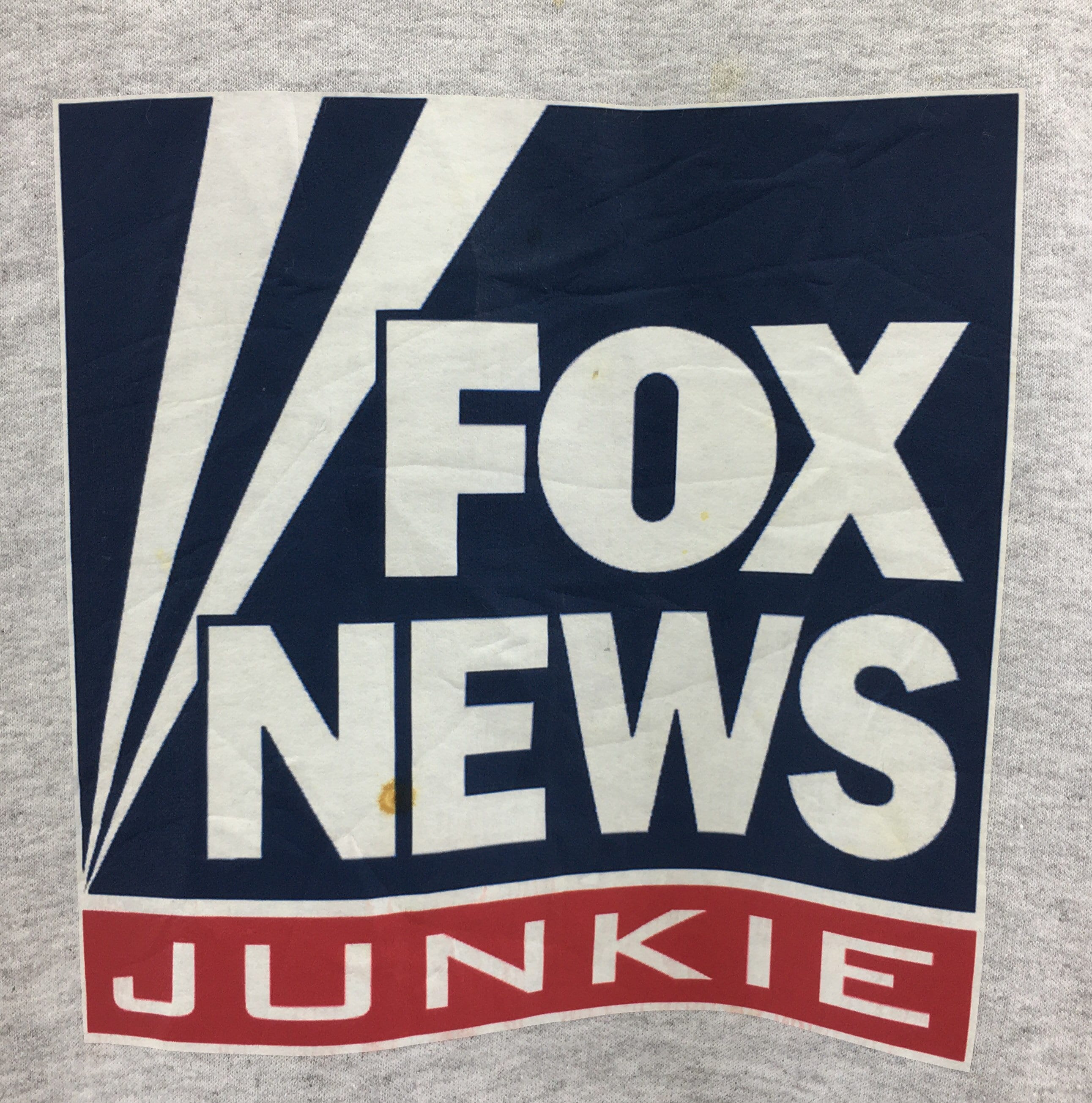 Rare Fox News Junkie Big Logo Print Spell Out Crewneck Grey - Etsy UK