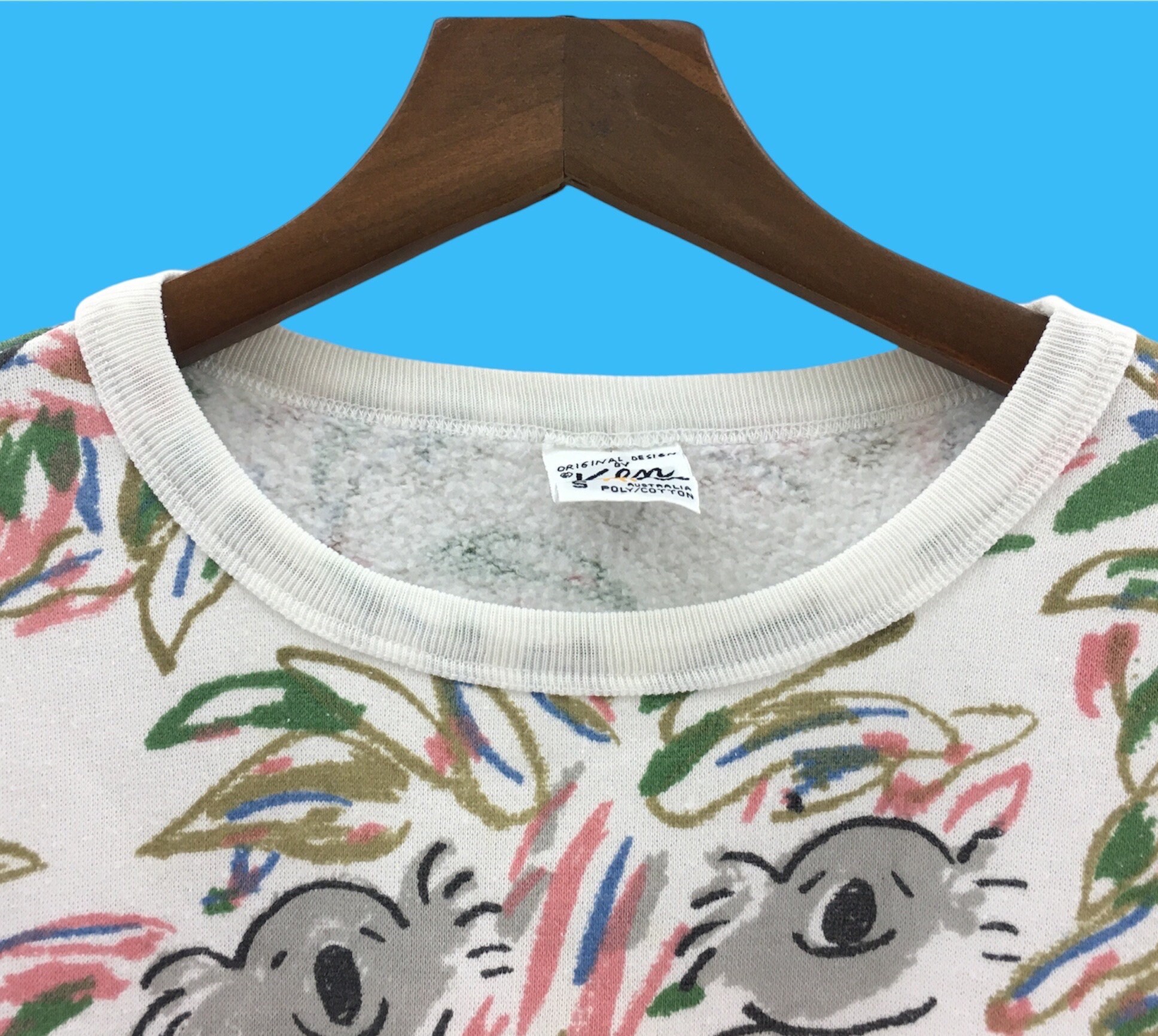 Rare Vintage Ken Done Koala Full Print Crewneck Multicolor Sweatshirt ...