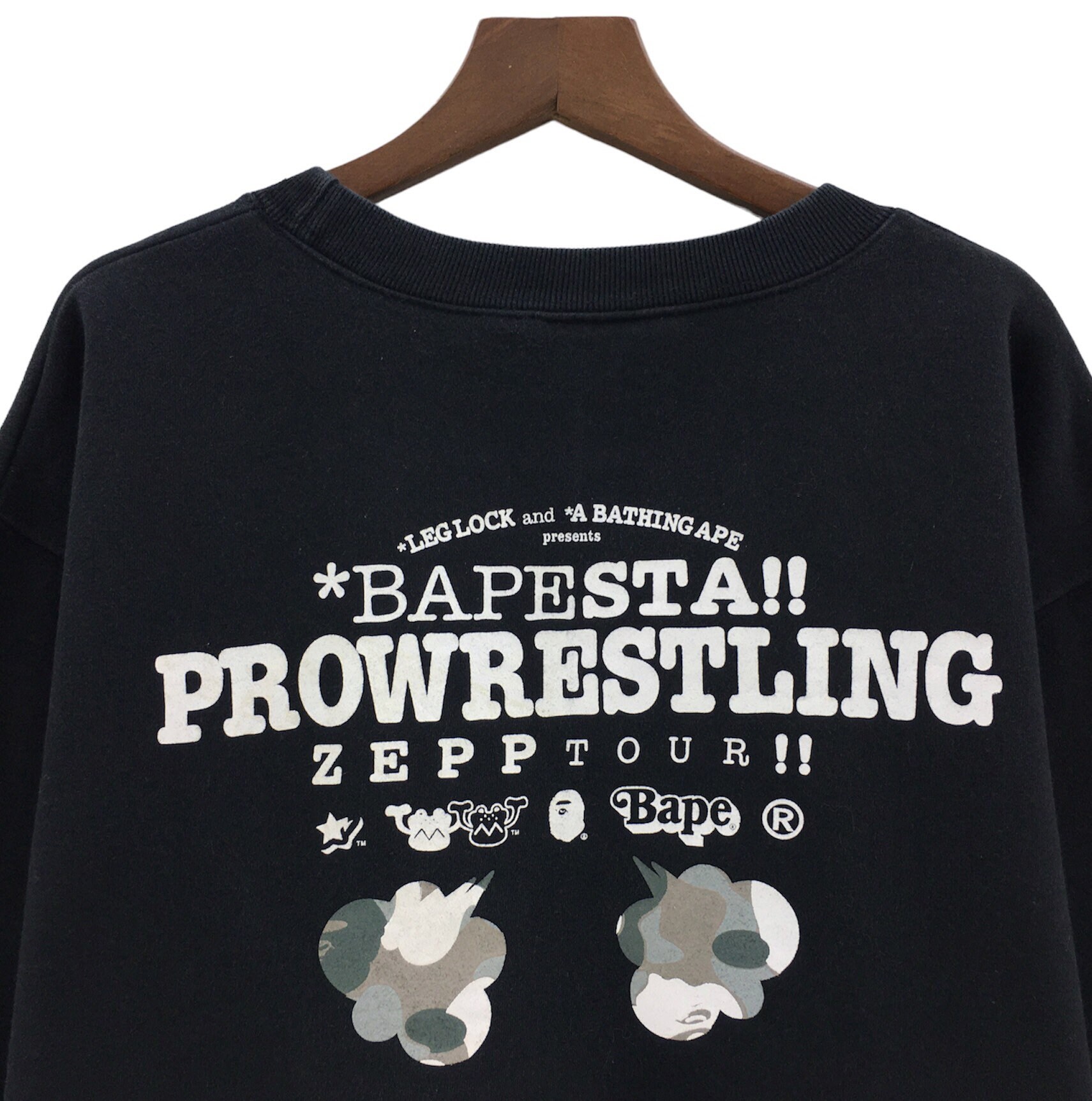 Rare! Vintage A Bathing Ape Bapesta Prowrestling Zepp Tour