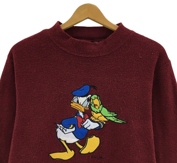 Rare! Vintage Donald Duck Big Logo Embroidery Crewnec… - Gem