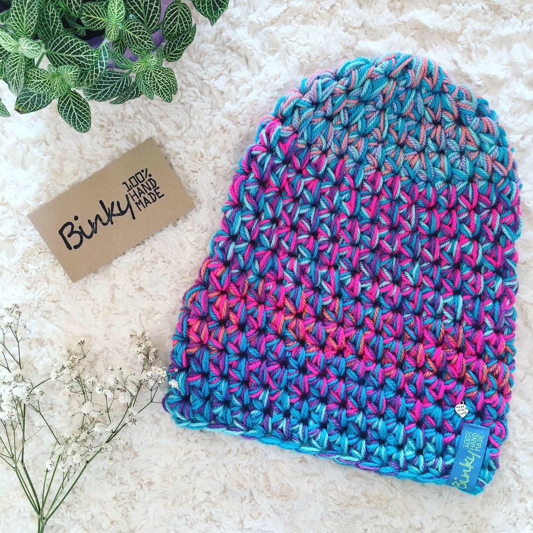 Cap Handmade Binky BLUE DREAM Merino Wool - Etsy