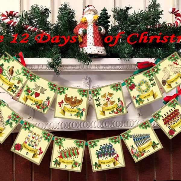 12 Days of Christmas Cross Stitch - Etsy