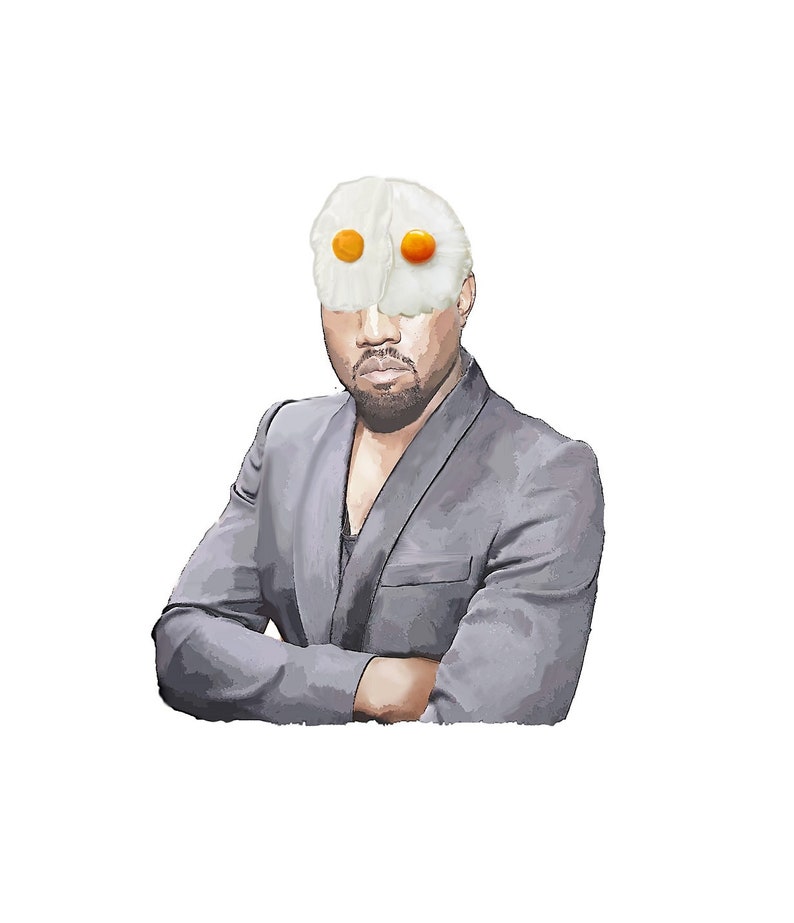 Kanye West Poster Kanye TIME Magazine Poster 2 Eggs Over Yeezy Print ...