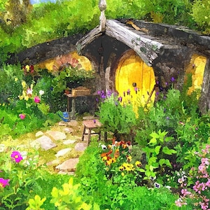 Bag End Painting the Shire Hobbit Hole the Hobbit Home Lord of the ...