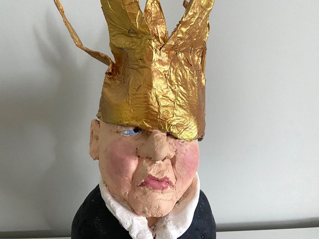 Sculpture, King, Clay Sculpture, Crown, Crown is Broken, Satirical ...
