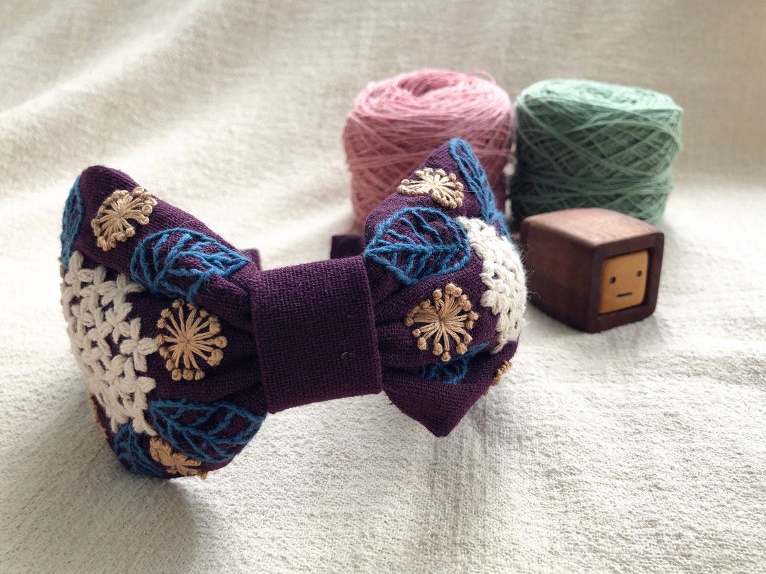 Handmade Floral Embroidery Headbands,embroidery Design for Accessories ...