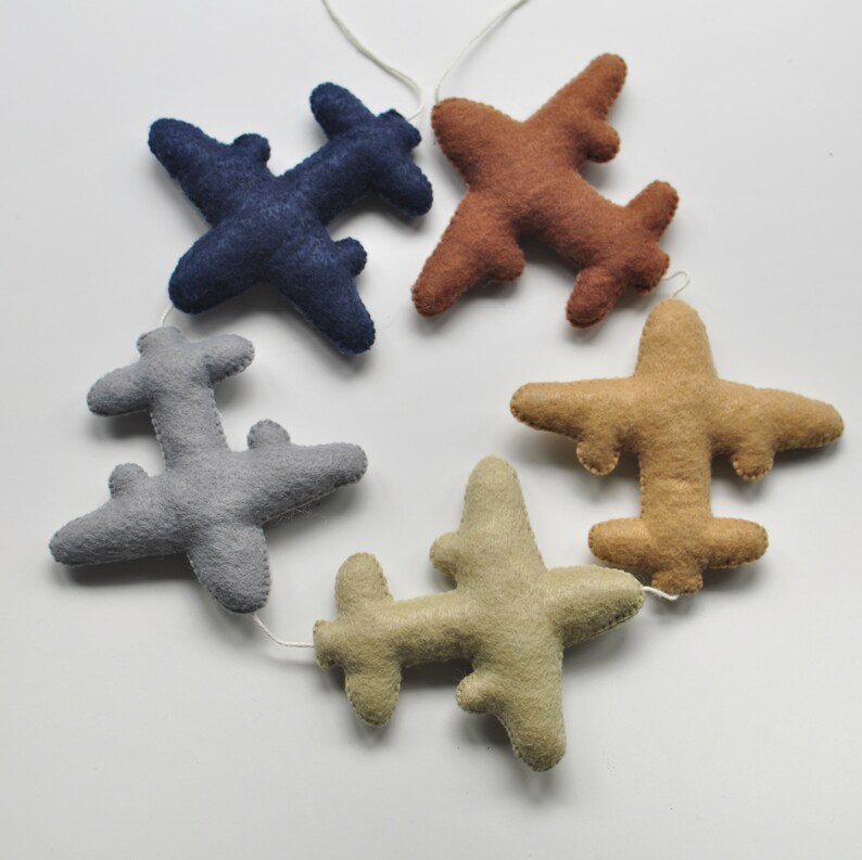 Felt Airplane Garland Plane Garland Kids Room Decor | Etsy