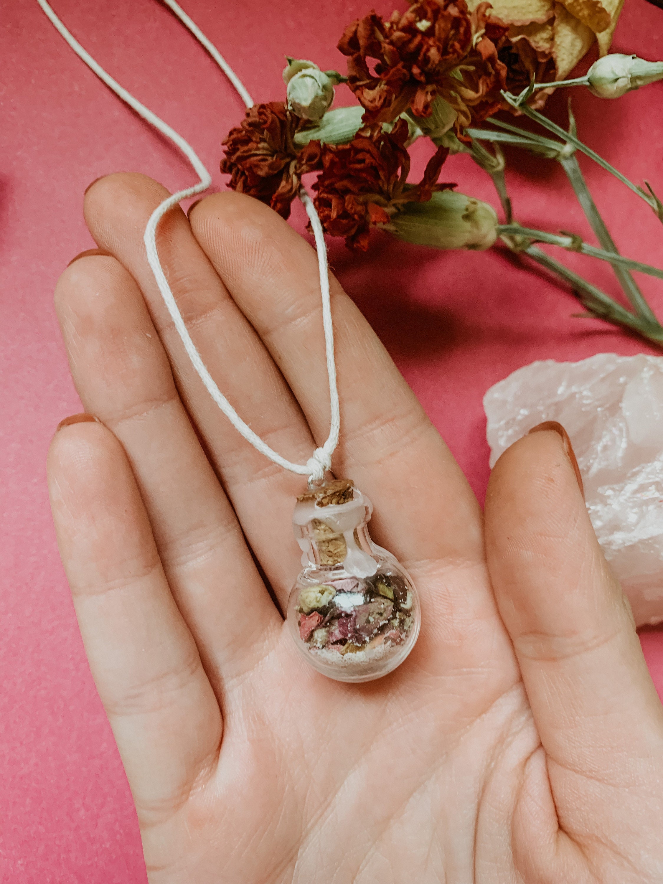 Custom Spell Jar Necklace, Manifestation Necklace - Etsy