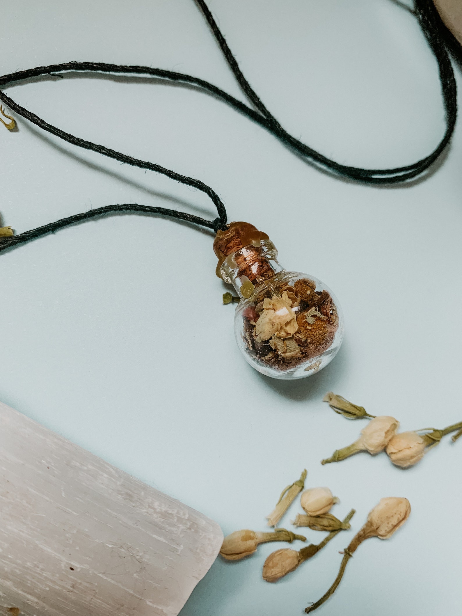 Custom Spell Jar Necklace, Manifestation Necklace - Etsy