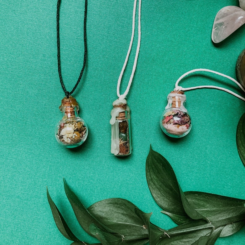Custom Spell Jar Necklace, Manifestation Necklace - Etsy