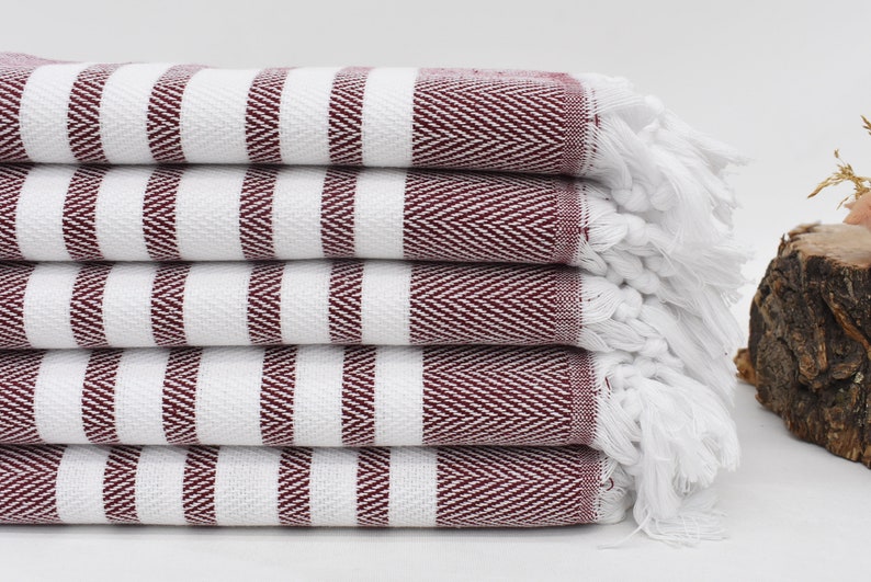 Burgundy Dish Towel, Turkish Hand Towel, 36x20, Fitness Towel, Hand ...