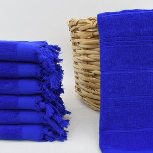 Cobalt Blue Towel Etsy