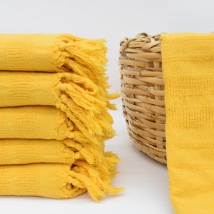 Mustard Bath Towel, Bridesmaid Towel, 60x33 Inches-150x80 Cm, Turkish ...