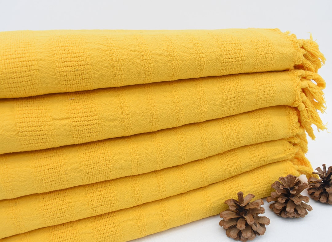 Mustard Bath Towel, Bridesmaid Towel, 60x33 Inches-150x80 Cm, Turkish ...
