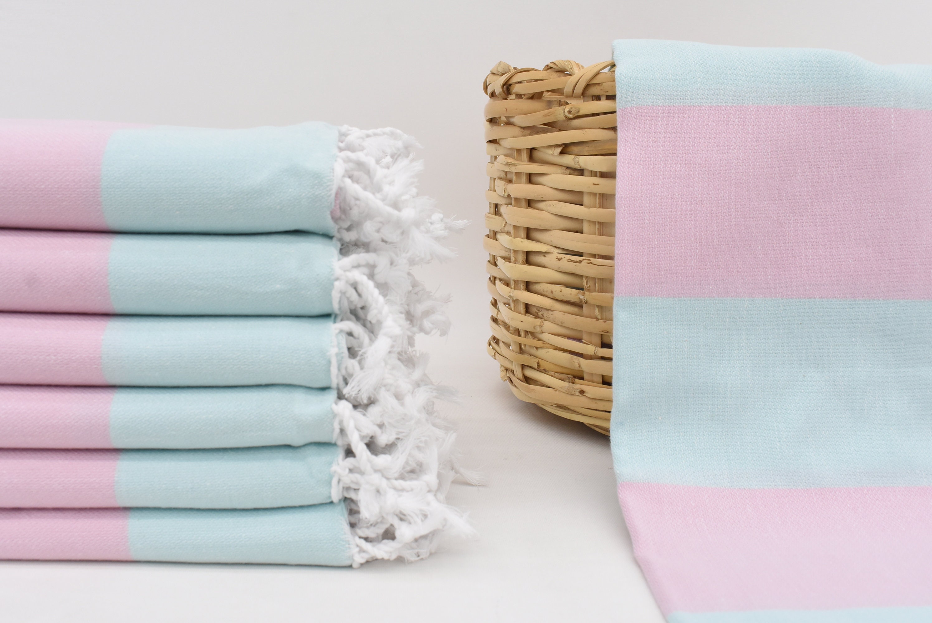 Pastel Striped Towels