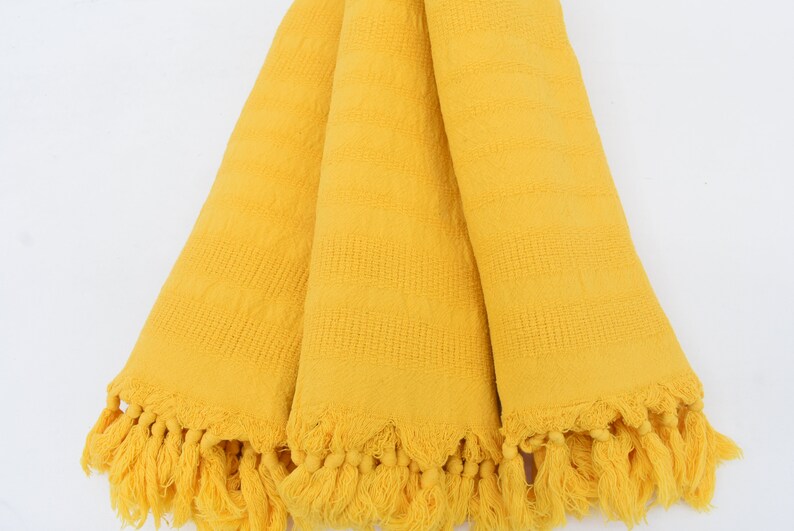 Mustard Bath Towel, Bridesmaid Towel, 60x33 Inches-150x80 Cm, Turkish ...