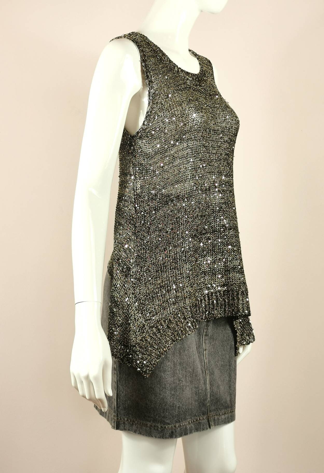 90s Vintage Open Back Gold Sequin Party Top Black Bow - Etsy