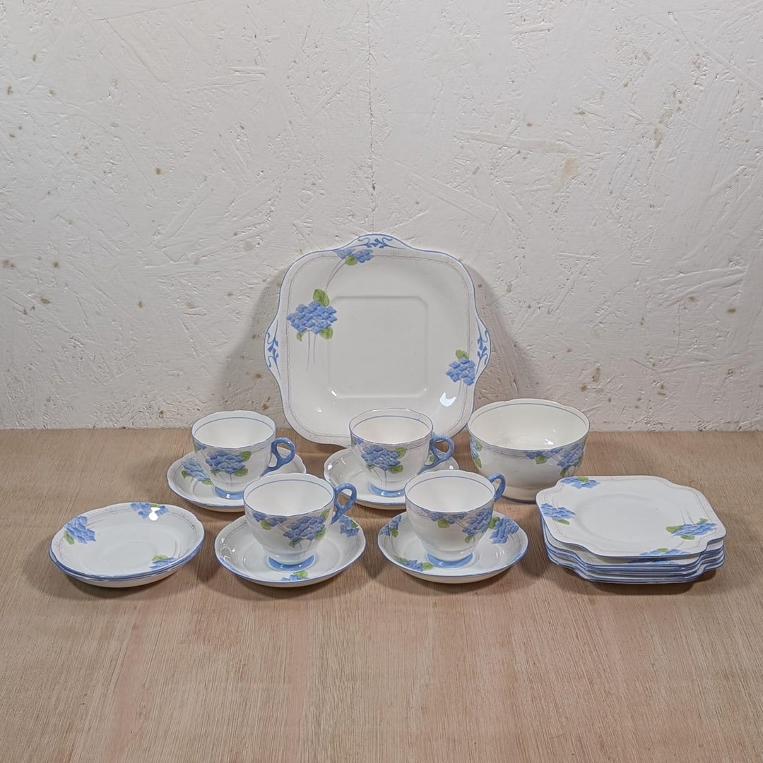 Royal Grafton England Vintage Hydrangea Art Deco Tea Set 1930s ...