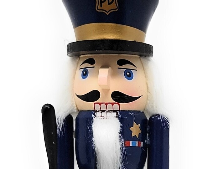 Policeman Police Blue Uniform Wood 10 Nutcracker Personalized - Etsy