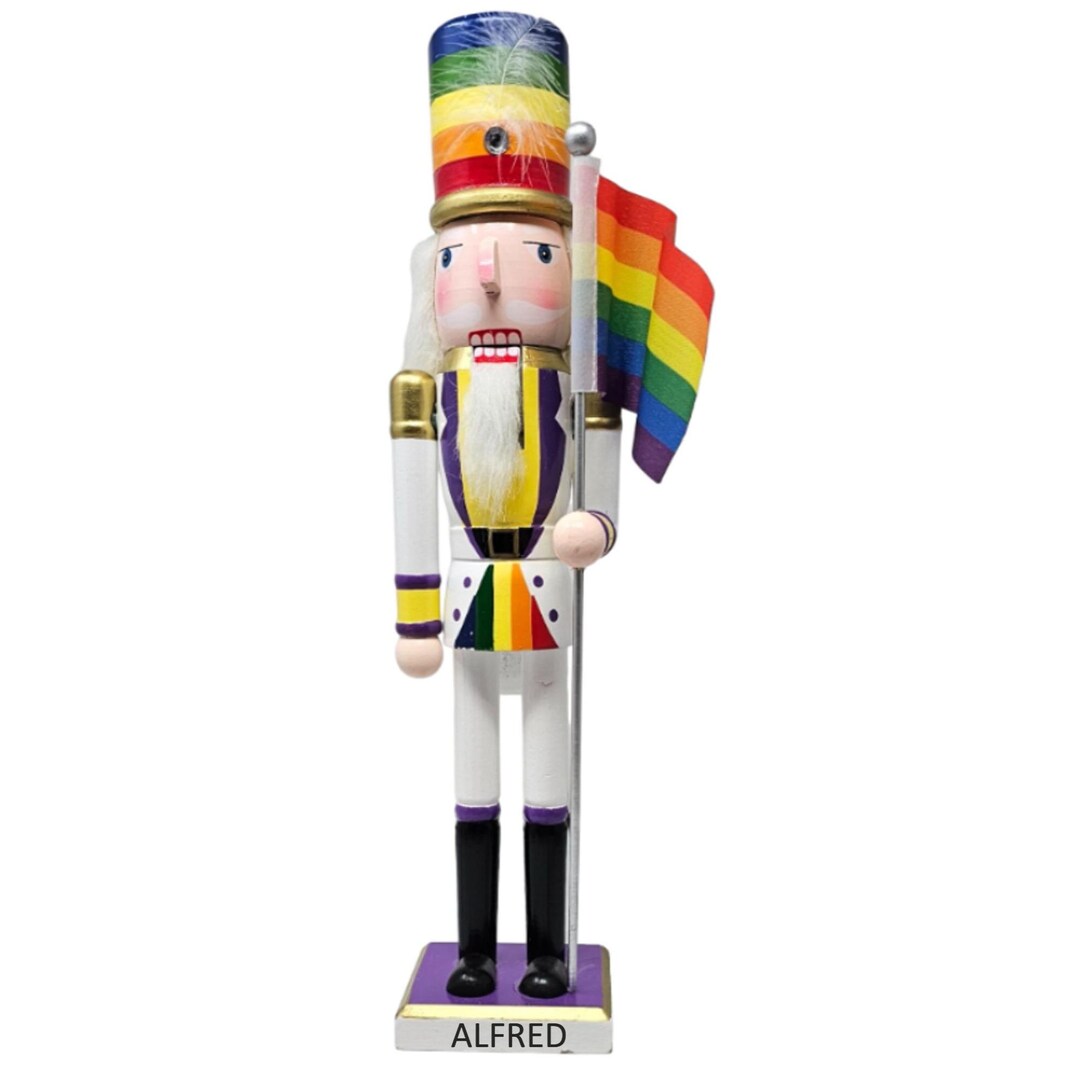 Rainbow LGBTQ Pride Solider 16 Christmas Wood Nutcracker Personalized ...