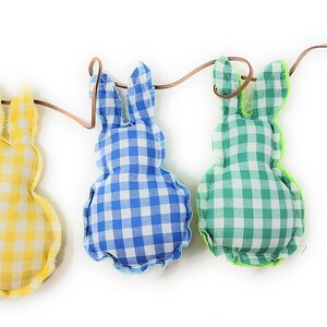 Gingham Easter Bunny Garland Party Decor, 5 Feet - Etsy