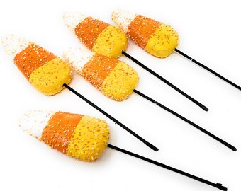 Candy Corn Picks - Etsy