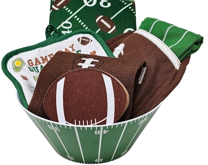 Football Party Gift Basket for Kitchen - Game Day Gift Box - Etsy