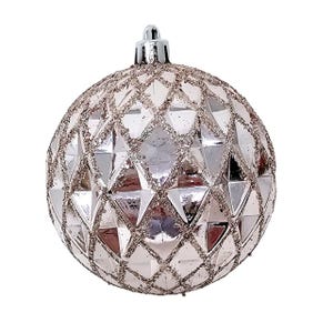 Rose Gold Round Ball Christmas Ornaments Set of 8, Shatterproof - Etsy