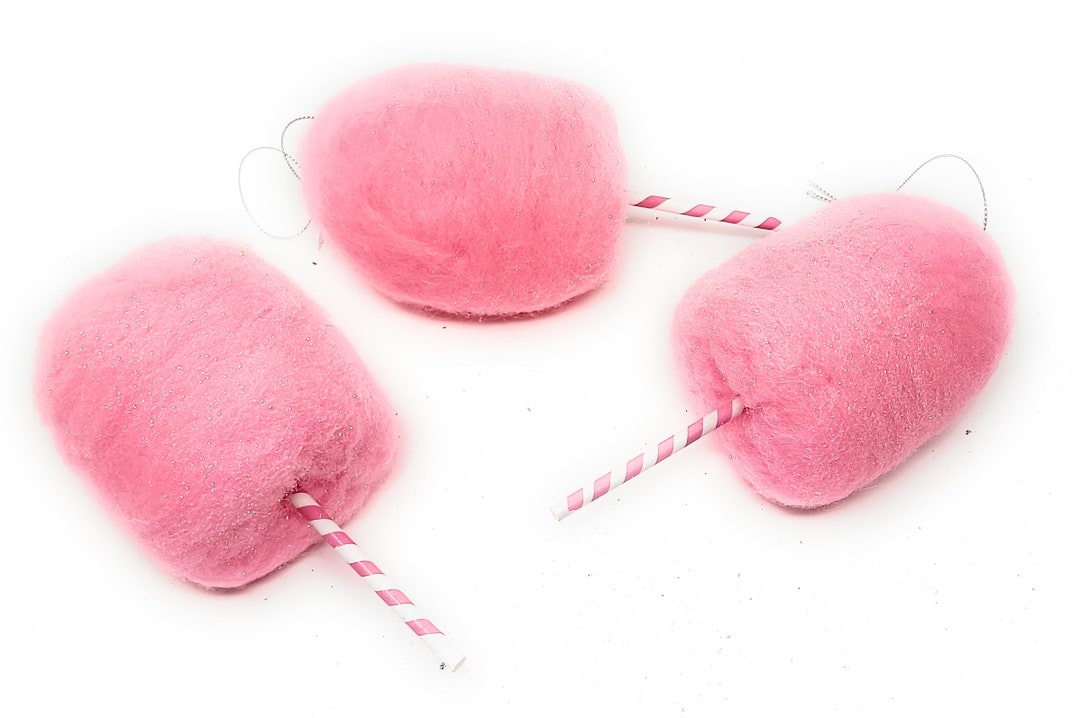 Pink Cotton Candy Foam set of 3 Christmas Candy Decor - Etsy