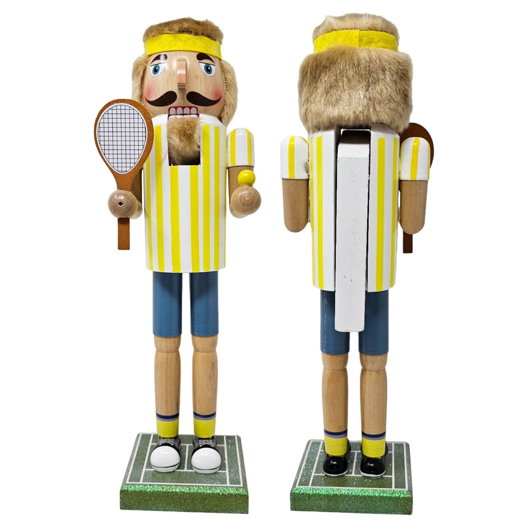 Tennis Player Racket Nutcracker 14 Wood Personalized - Etsy