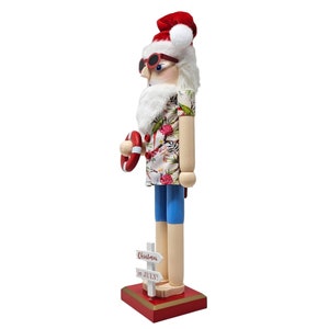 Surfing Santa Christmas in July Lifeguard 15" Nutcracker - Personalized ...