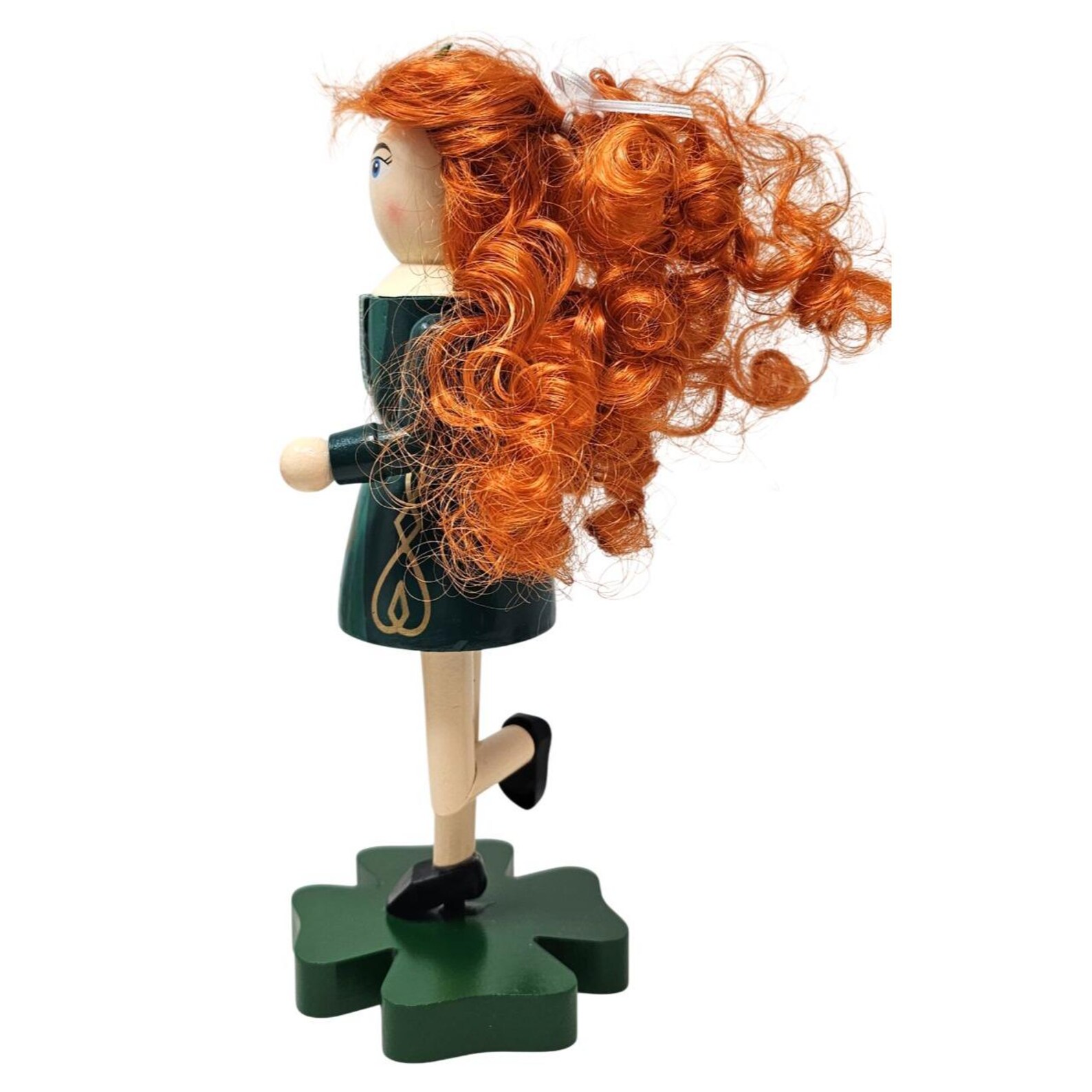 Irish Red Headed Female 4 Leaf Clover 10" St. Patrick's Day Wood ...
