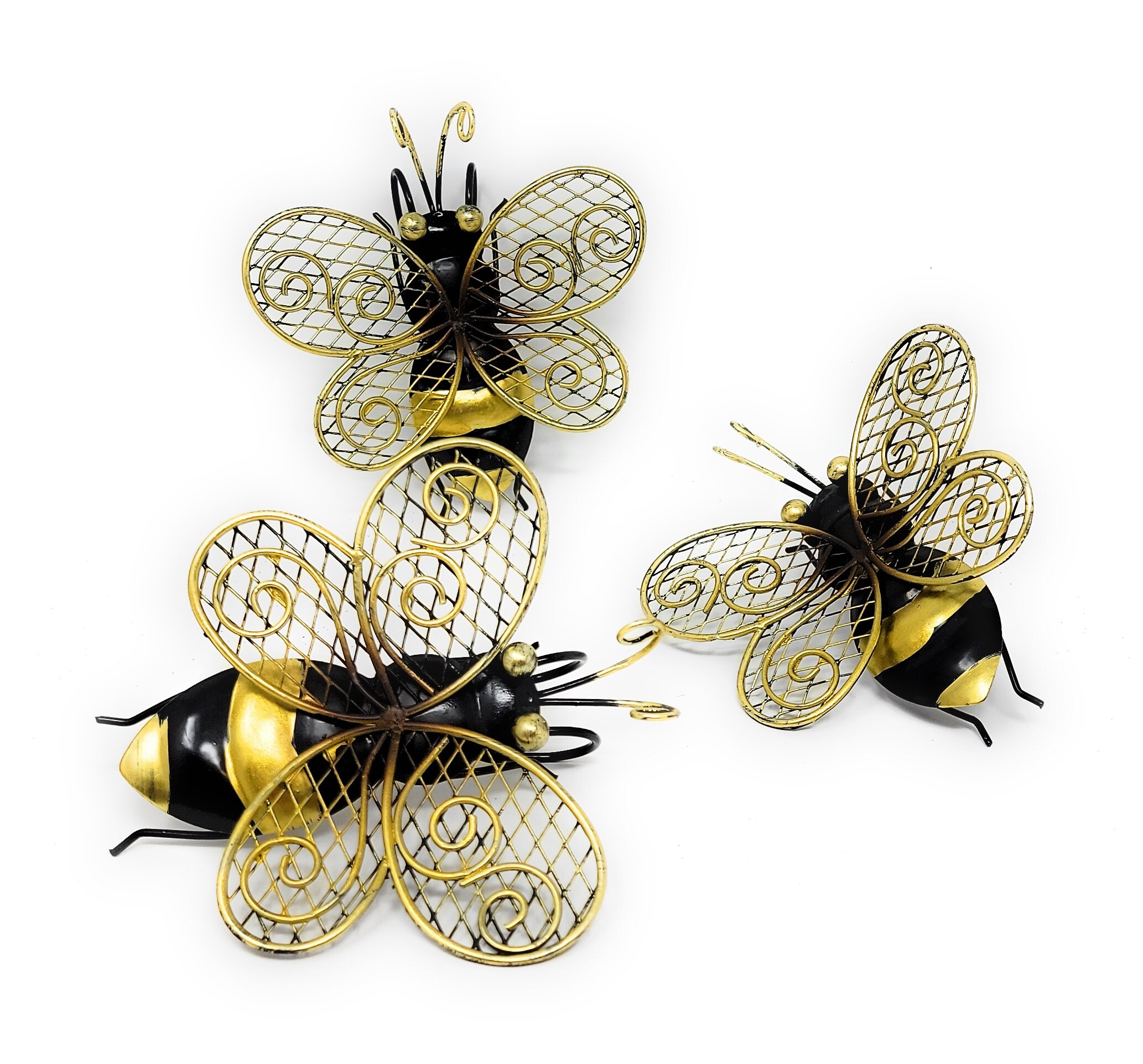 Metal Bumblebee Buzzing Wreath Decor Center Attachment Baskets - Etsy