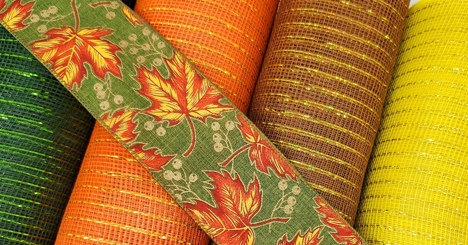 Fall Harvest Deco Mesh Ribbon DIY Wreath Kit 10 Wide - Etsy