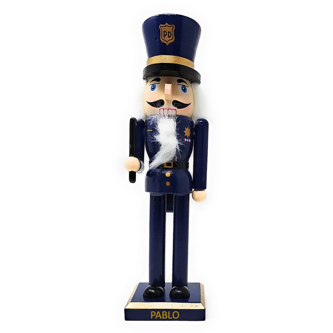 Police Policeman Cop Christmas Wood 10" Nutcracker - Personalized Gift ...