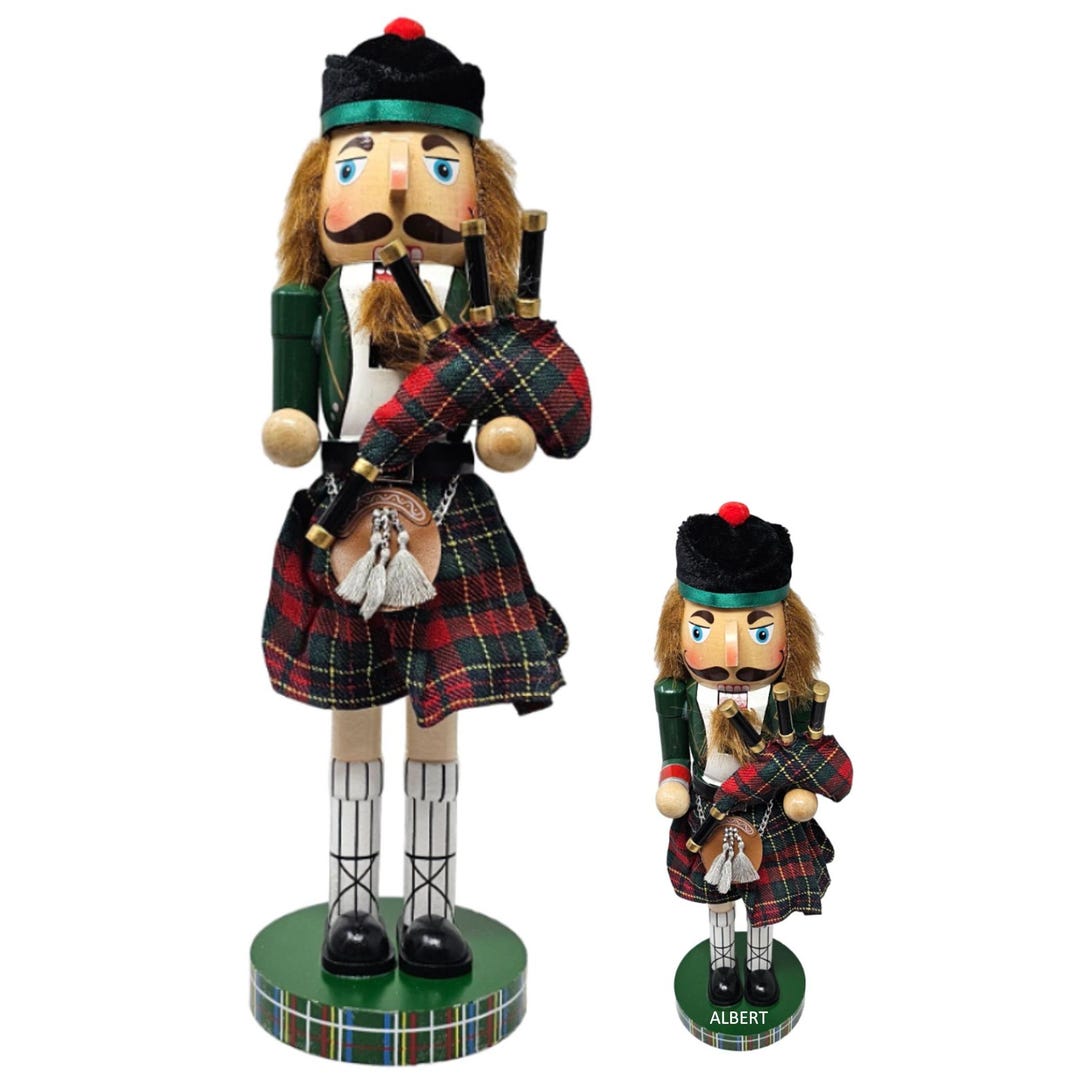 Scottish Bagpipe Player Kilt Traditional Dress 13" Christmas Nutcracker - Personalized Gift - Etsy