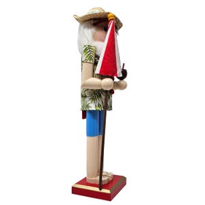 Beach Bum Surfing Umbrella and Drink Christmas 15" Nutcracker ...