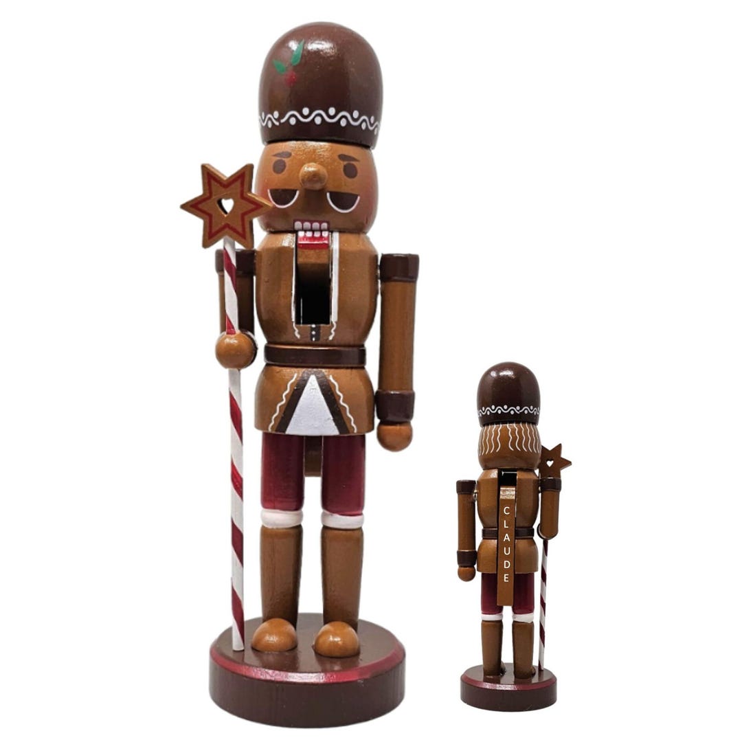Gingerbread Man With Peppermint Star Staff 8" Christmas Nutcracker ...