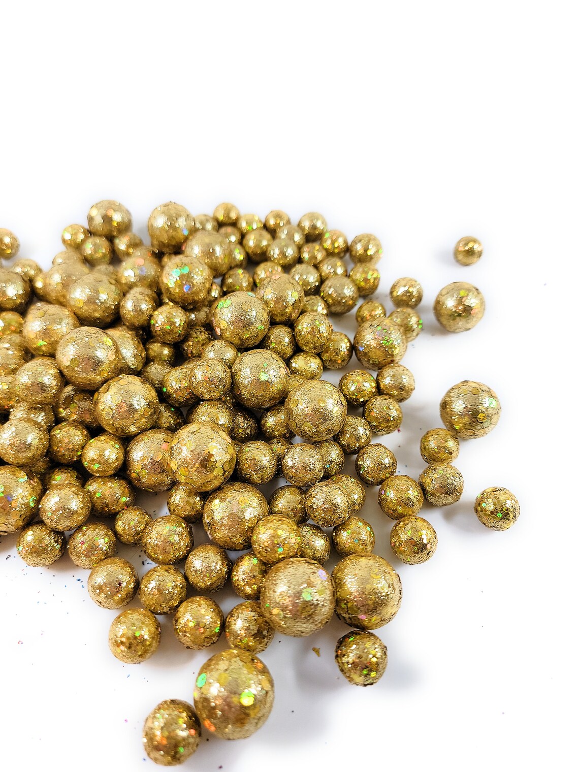 Sparkling Gold Glitter Foam Ball Scatter Vase or Bowl Filler 4 Cups, 10 ...
