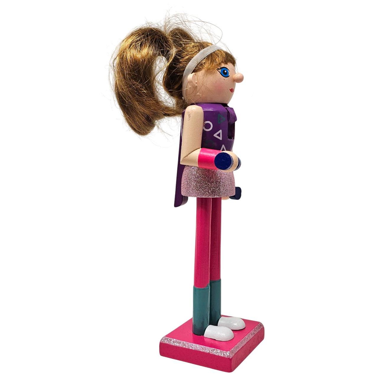 Female Weight Lifter Gym Exercise Athlete 10" Wood Nutcracker ...