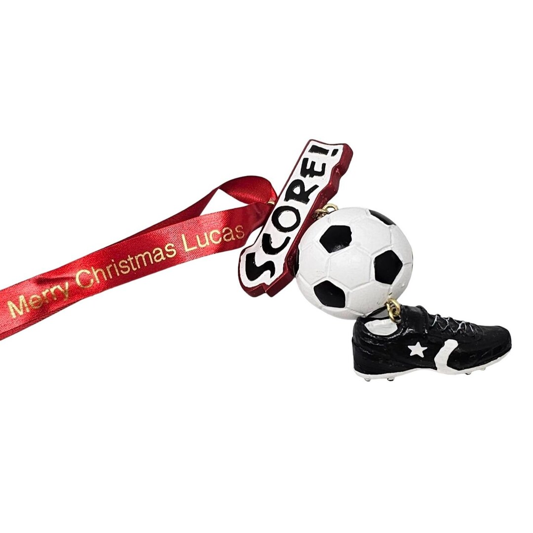 Soccer Sport Score Ball Cleat Christmas Ornament Personalized Gift - Etsy