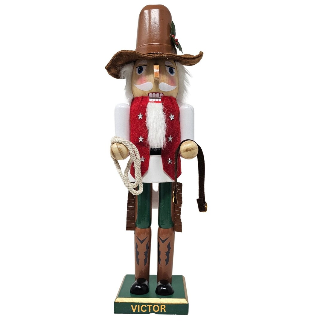 Western Cowboy 14" Christmas Wood Nutcracker - Personalized - Etsy