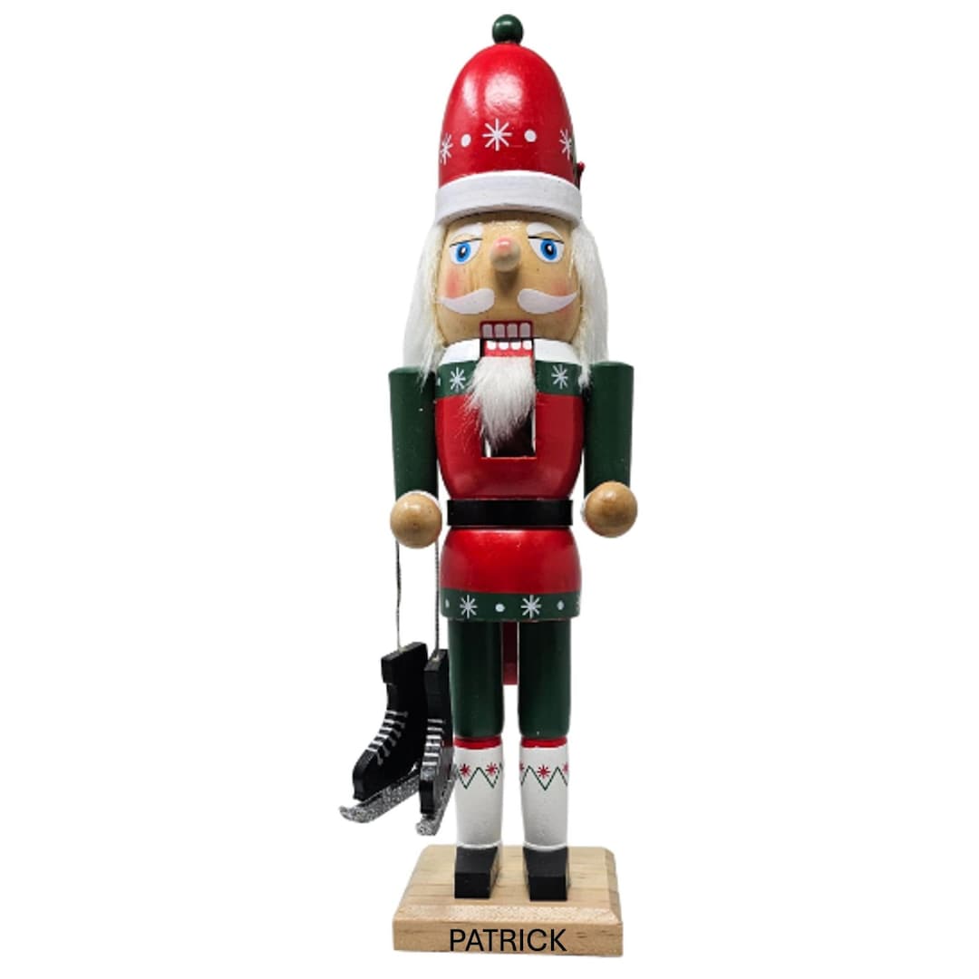 Ice Skating Skater Skates Festive 14" Christmas Nutcracker ...
