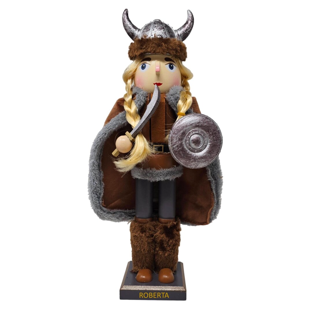 Viking Girl Medieval 14 Wood Nutcracker Personalized Christmas Gift - Etsy