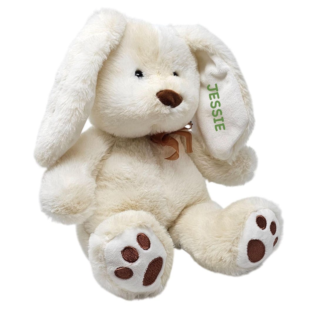 Creamy White Plush Easter Bunny Rabbit - Personalized Gift - Etsy