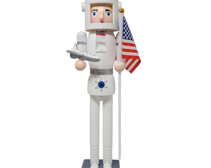Astronaut Space Flight Nutcracker 16" Wood - Personalized Christmas ...