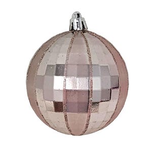 Rose Gold Round Ball Christmas Ornaments Set of 8, Shatterproof - Etsy